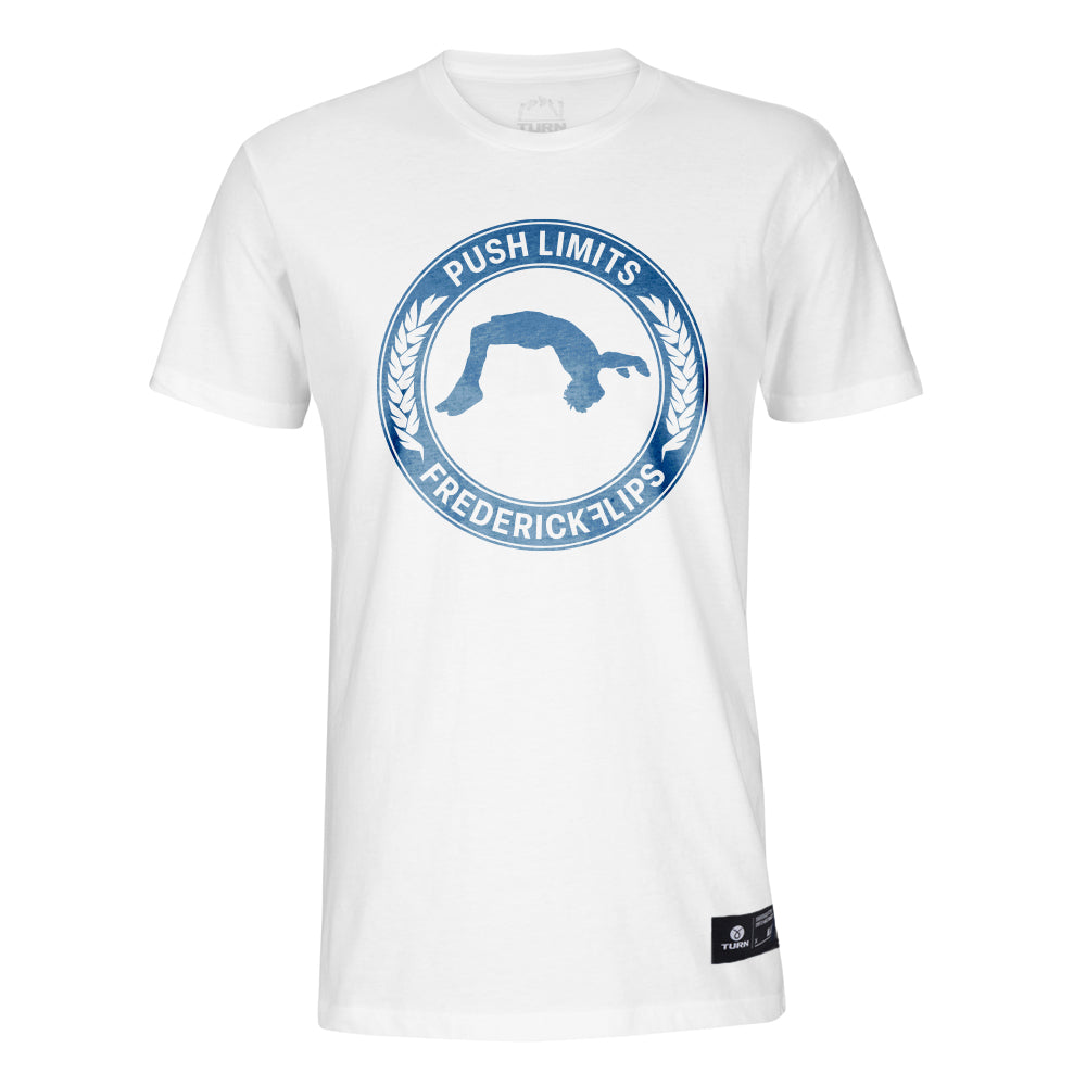 Junior Frederick Flips Circle Tee - White – Turn Gymnastics - North America