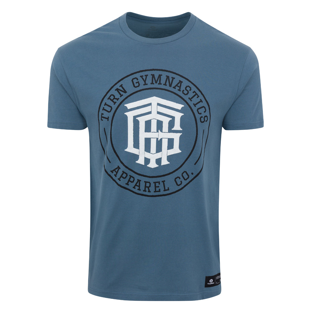 Junior Monogram Tee - Blue Jean – Turn Gymnastics - North America